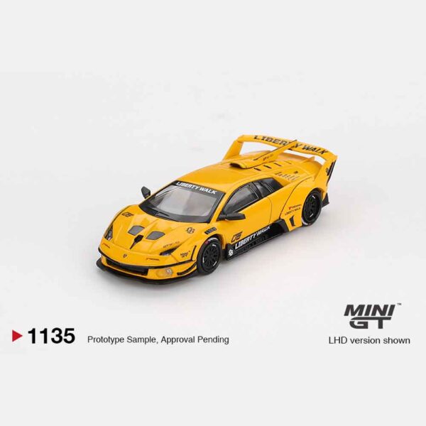 Mini GT 1135 Lamborghini LB Silhouette WORKS Murcielago GT Evo Yellow